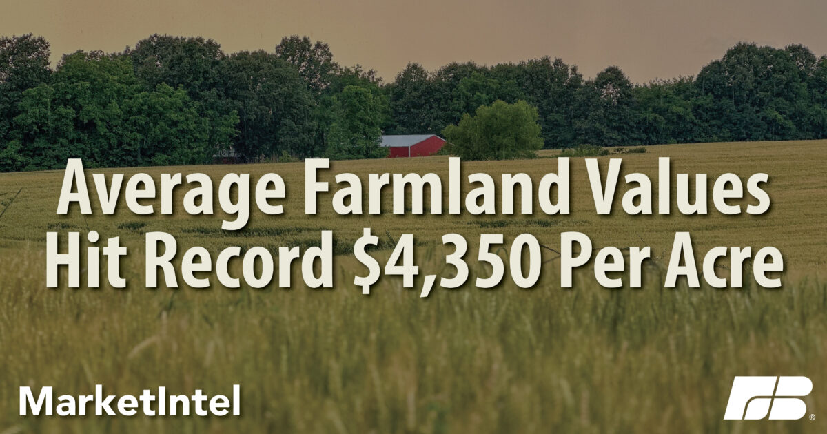 Real Estate Rising: Farmland Values Hit Record High | Market Intel ...